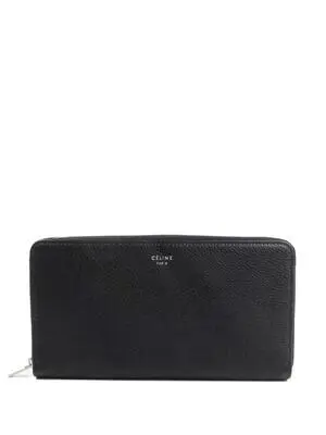 Celine Grained Leather Wallet - Black