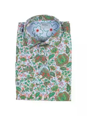 KOIKE BARCELONA Floral-print Shirt - Blue
