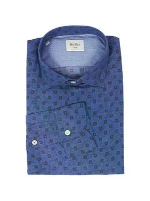 KOIKE BARCELONA Printed Long-sleeve Shirt - Blue