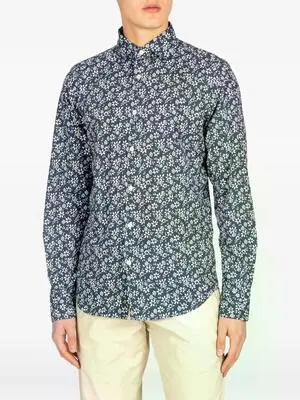 KOIKE BARCELONA Floral-print Long-sleeve Shirt - Blue