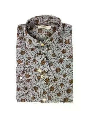 KOIKE BARCELONA Floral-print Long-sleeve Shirt - Grey