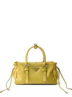 Prada Bonnie Small Leather Bag - Yellow