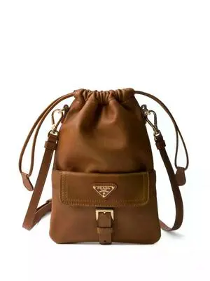 Prada Nappa Leather Pouch - Brown