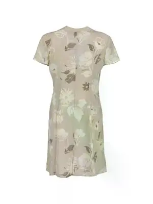 Giorgio Armani Double-breasted Floral Print Dress
