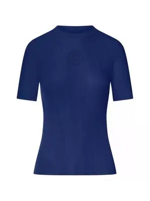 Fendi Ribbed Short-sleeve Crew Neck Sweater