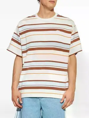 Adidas Striped Logo-patch T-shirt