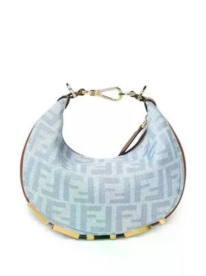 Fendi Ff Monogram Denim Mini Bag