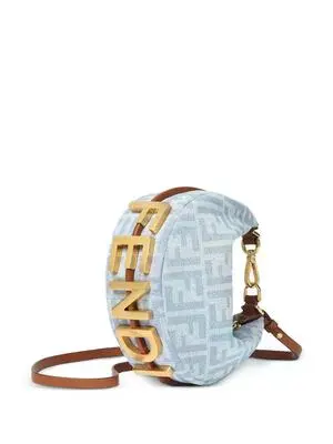 Fendi Ff Monogram Denim Mini Bag