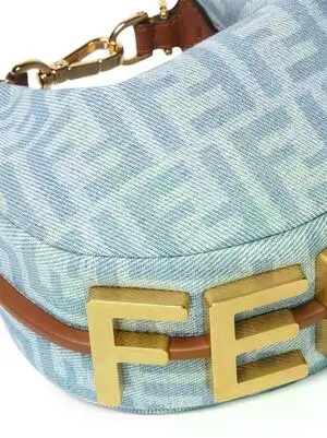 Fendi Ff Monogram Denim Mini Bag