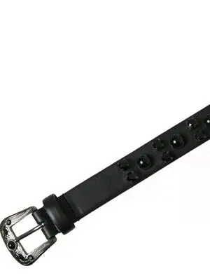 Dolce & Gabbana Crystal-embellished Engraved-buckle Belt