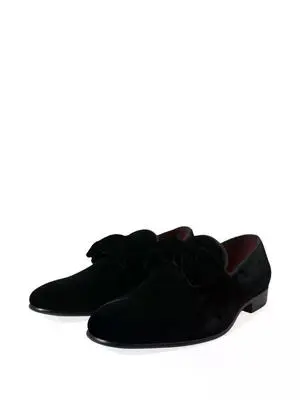 Dolce & Gabbana Velvet Loafers With Bow Detailing