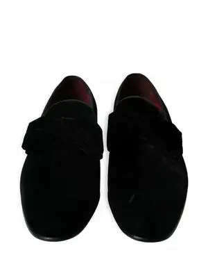 Dolce & Gabbana Velvet Loafers With Bow Detailing