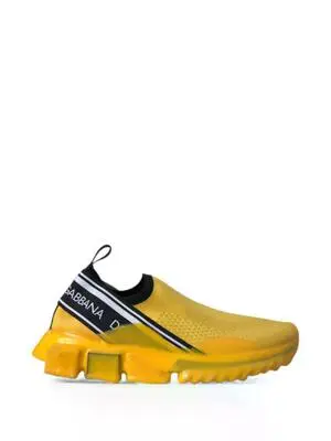 Dolce & Gabbana Sorrento Knitted Slip-on Sneakers - Yellow