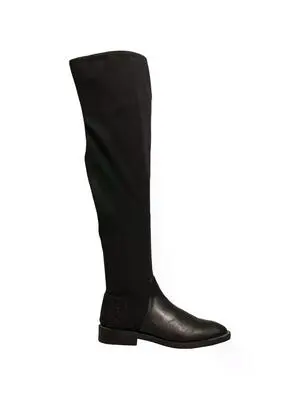 MY TWIN Rhinestone-embellished Over-the-knee Boots - Black