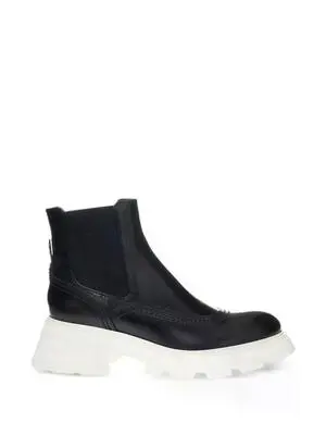 Alexander McQueen Brogue-detail Chelsea Boots - Black
