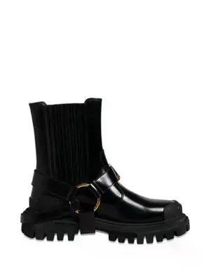 Dolce & Gabbana Buckle-detail Trekking Ankle Boots - Black