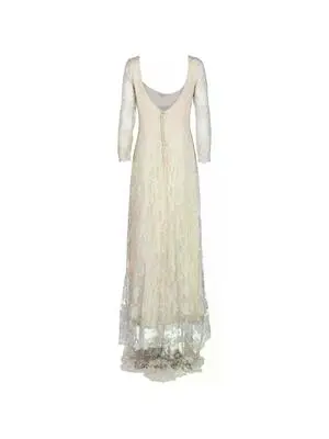 Vintage Floral Lace Sweetheart Neck Dress