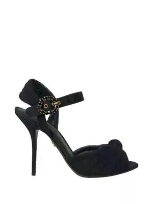 Dolce & Gabbana Knotted Embellished Sandals - Black