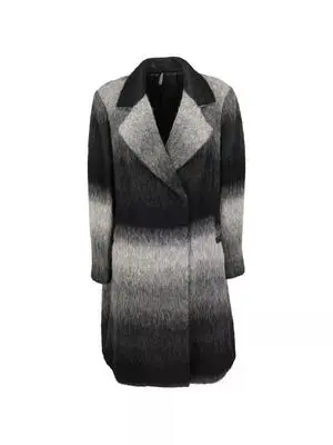 Liviana Conti Gradient Effect Brushed Finish Coat - Black