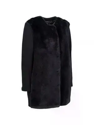 FALCONERI Faux-fur Panel Coat - Blue