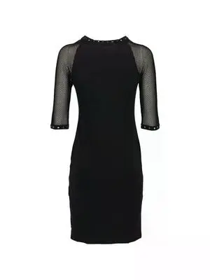 Moschino Embellished Mesh Sleeve Dress
