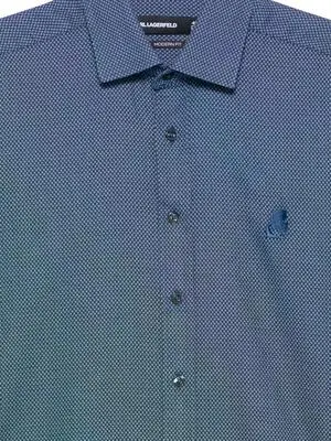 Karl Lagerfeld Micro-patterned Long-sleeve Shirt