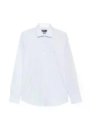 Karl Lagerfeld Logo-embroidered Long-sleeve Shirt - Blue