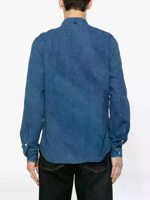 GLANSHIRT Band-collar Long-sleeve Shirt