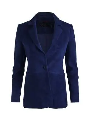 Alice + Olivia Macey Suede Fitted Blazer