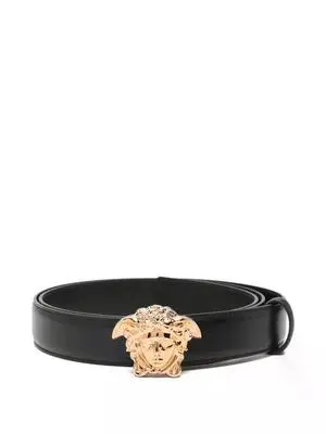 Versace La Medusa Leather Belt - Black