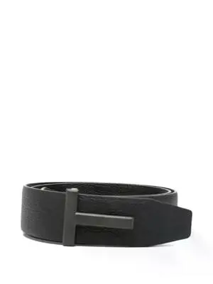 TOM FORD T Logo-buckle Belt - Black