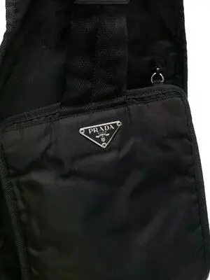 Prada Enamel Triangle Logo Plaque Belt Bag