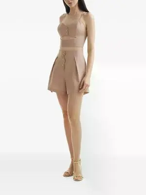 MIA PECULIAR Wave Linen Corset Top