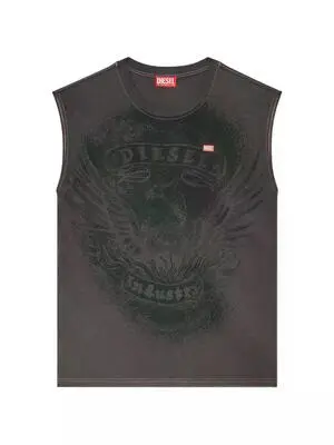 DIESEL® Sleeveless Top In Cotton With Graphic