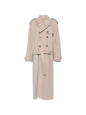 Marie Adam-Leenaerdt Double-breasted Belted Trench Coat - Neutrals