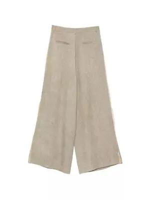 HUI MILANO Side-stripe Pleated Palazzo Pants