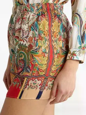 Etro Silk Paisley Mini Short