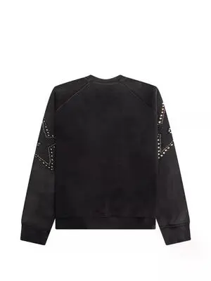 SATOSHI NAKAMOTO Crew Neck Sweatshirt With Star Stud Embellishment