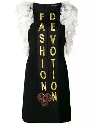 Dolce & Gabbana Fashion Devotion" Patch Short Dress