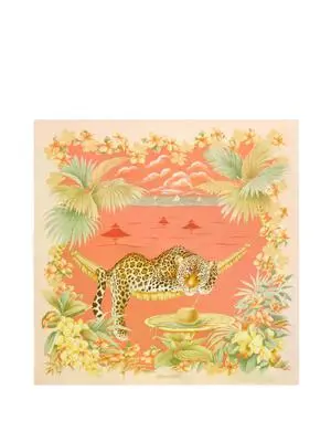 FERRAGAMO Jungle-print Silk Foulard