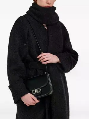 FERRAGAMO Double Gancini North-south Crossbody Bag - Black