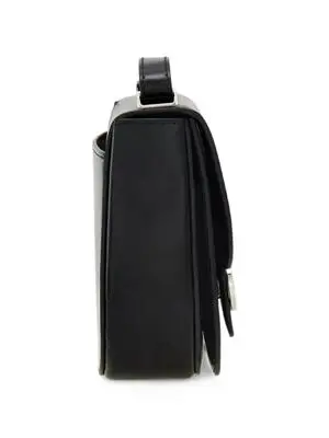 FERRAGAMO Double Gancini North-south Crossbody Bag - Black