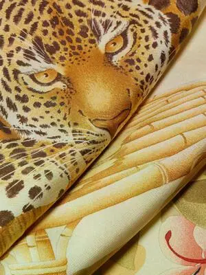 FERRAGAMO Jungle-print Silk Scarf