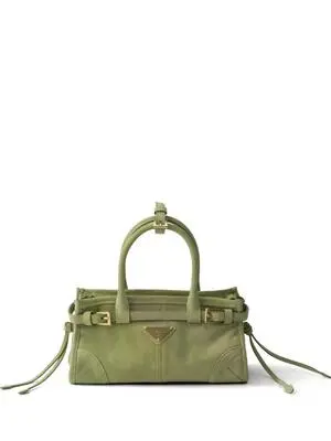Prada Bonnie Suede Mini Handbag - Green