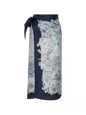 FERRAGAMO Silk Voyage Print Pareo