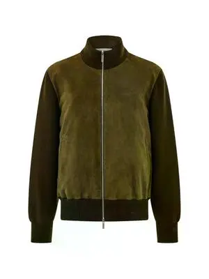 FERRAGAMO Suede And Knit Bomber Jacket