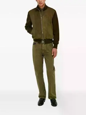 FERRAGAMO Suede And Knit Bomber Jacket