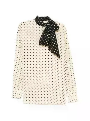 Valentino Garavani Polka-dot Pussy-bow Blouse