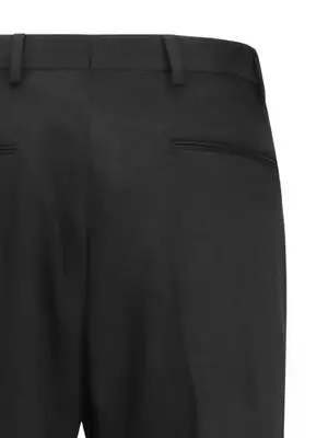 Valentino Garavani Wool Natté Trousers - Black