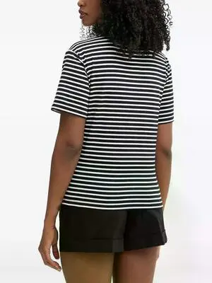 TWINSET Logo Embroidered Striped T-shirt